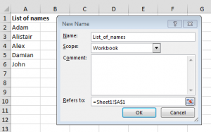 Creating a dynamic named range in Excel - Analyst Cave