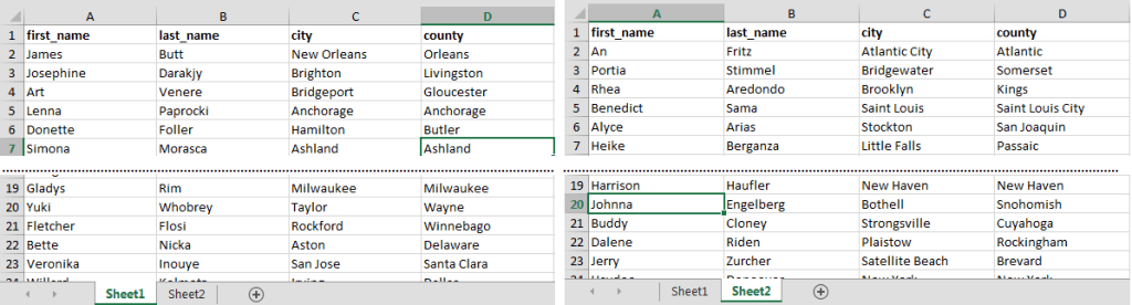 Merging Worksheets Tables In Excel Using Vba Powerquery Or Sql