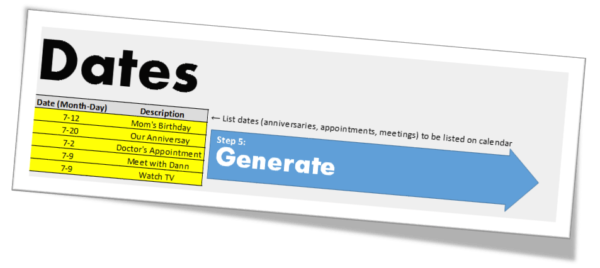 Excel Calendar Generator - generate calendar in Excel VBA