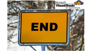 VBA End - End Macro, End Function, End Sub - Exit code statement